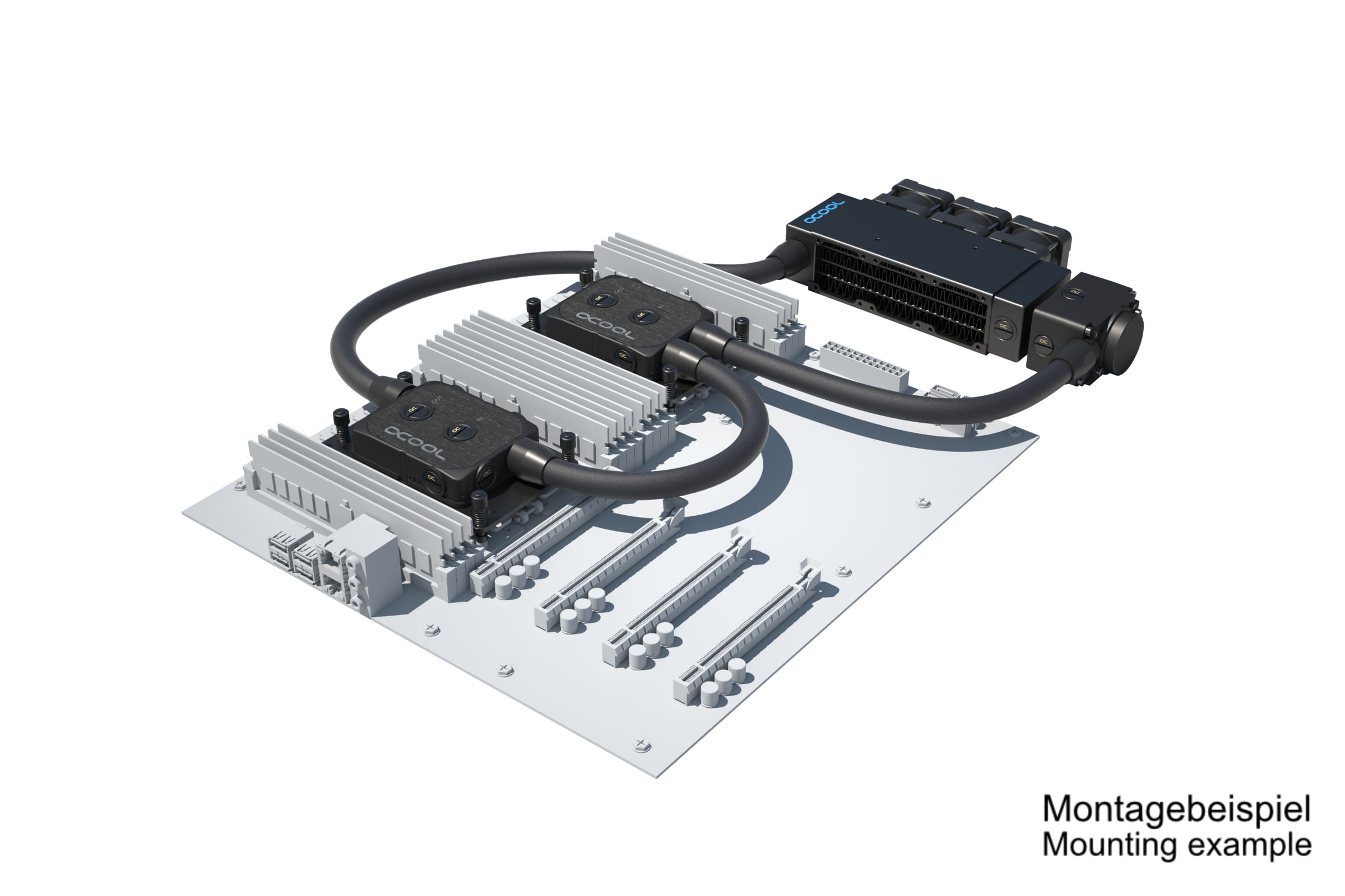 1HE Dual Sockel Server und Workstation Wasserkühlung | Alphacool